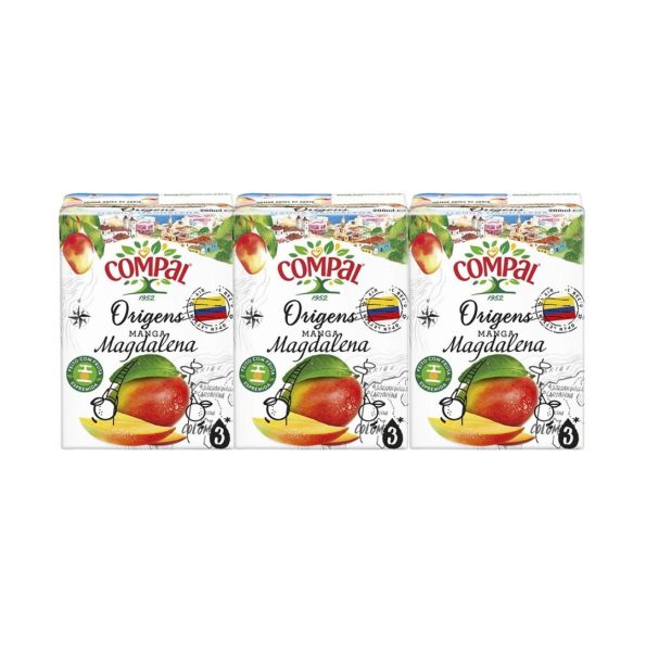 Compal Mango Juice From Colombia W/Straw 3x200ml