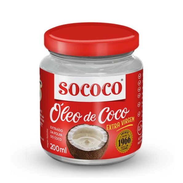 Óleo de Coco Extra Virgem Sococo 200ml - Delícias