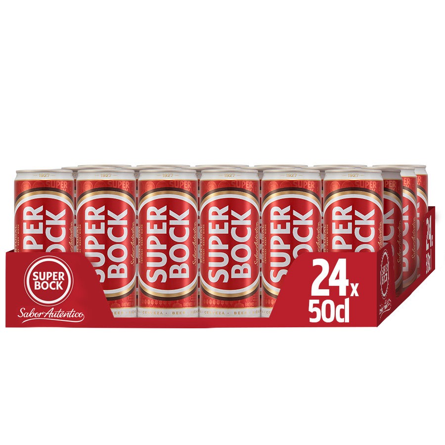 Super Bock Beer Original 5.2% Alc. 500ml x 24 Can