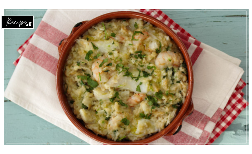 COD FISH WITH SHRIMP BREAD SOUP (AÇORDA) - Delícias